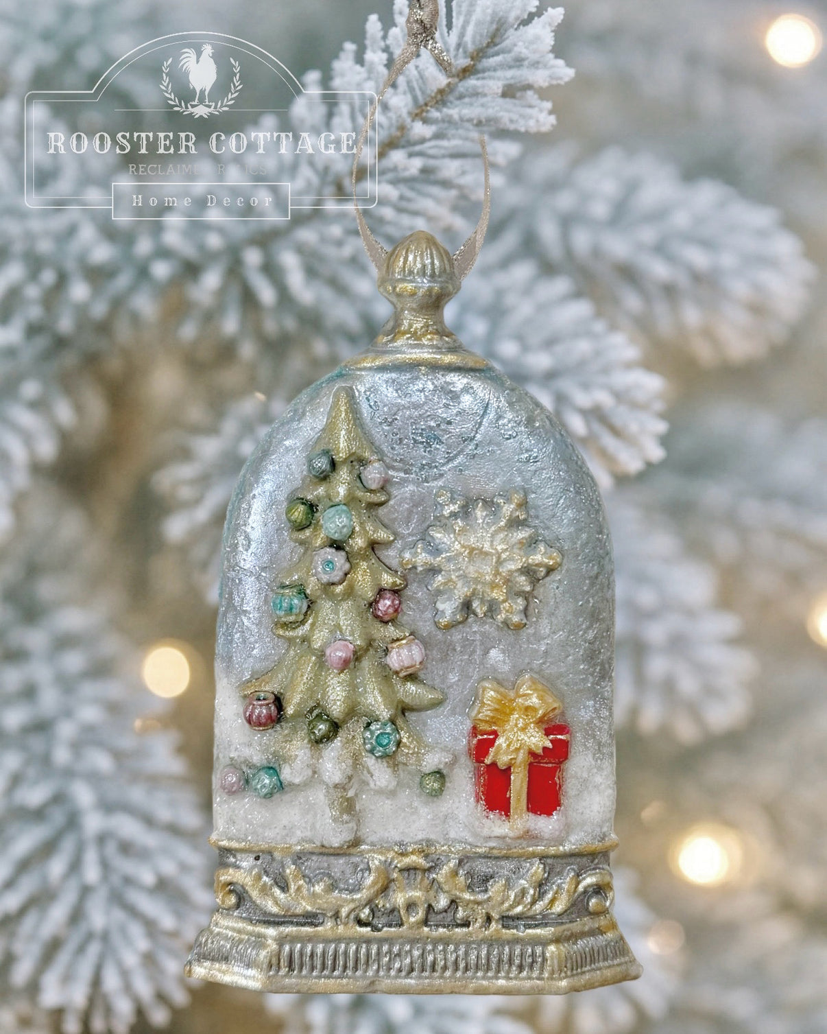 Tree of Winter Wishes Cloche Ornament – Rooster Cottage